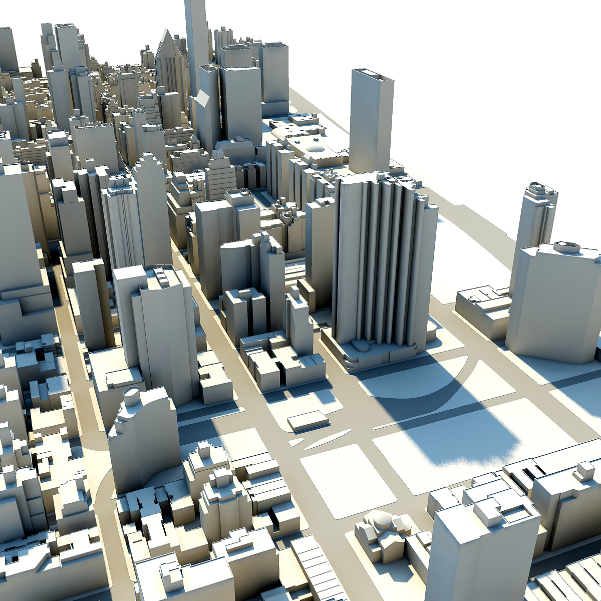 new york manhattan block 3d model