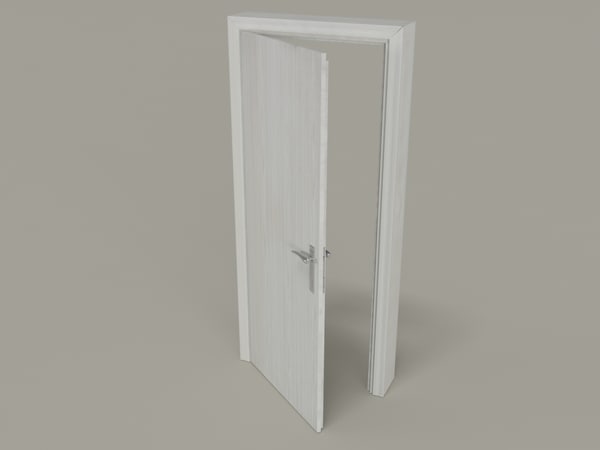 architecture white door 3d model