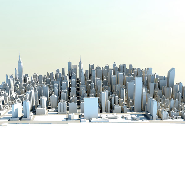 new york manhattan block 3d model