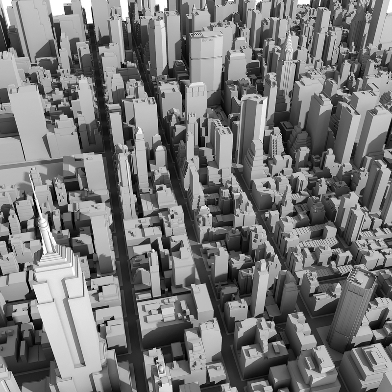 new york manhattan block 3d model