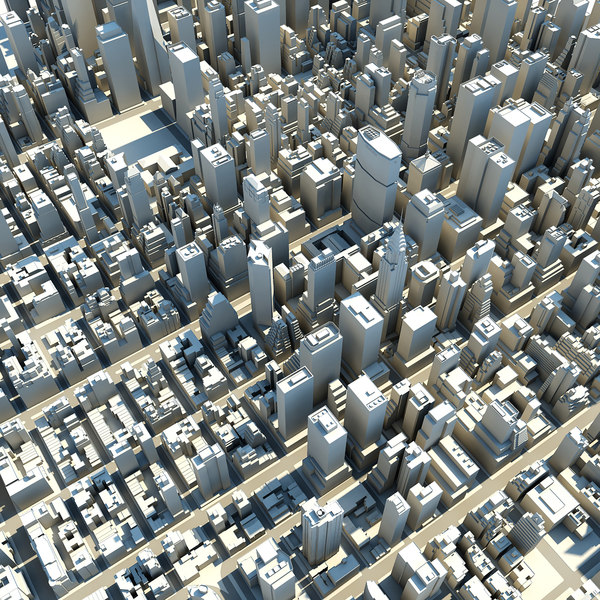new york manhattan block 3d model