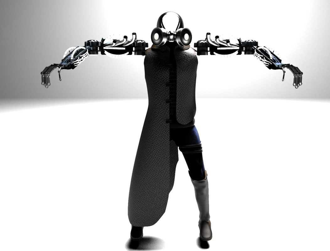 3d model cyborg