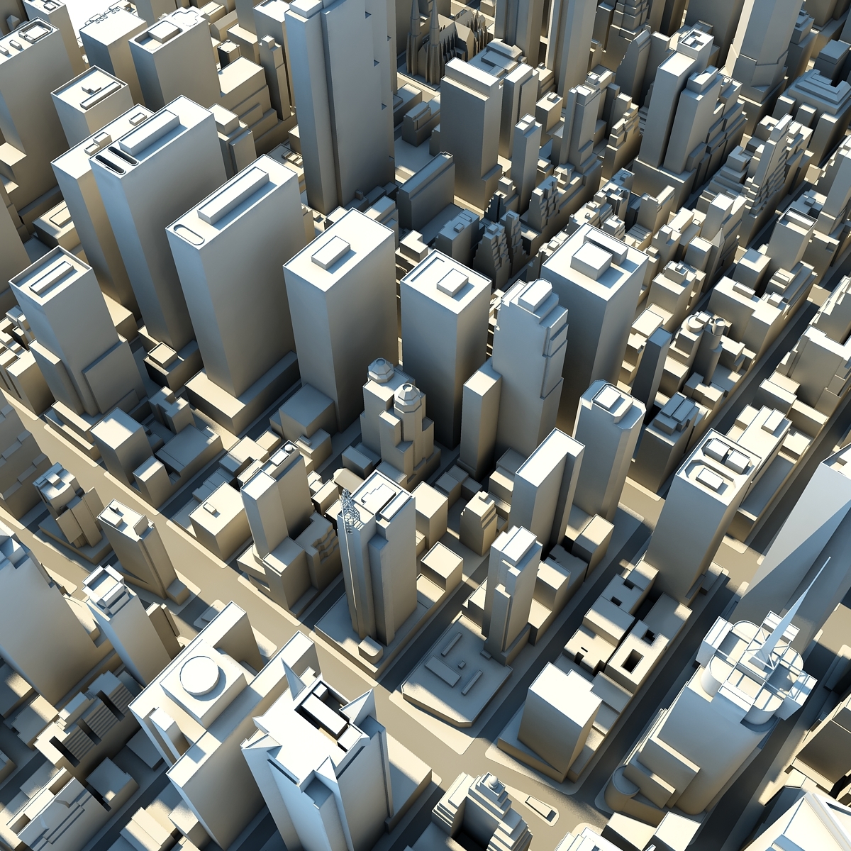 new york manhattan block 3d model