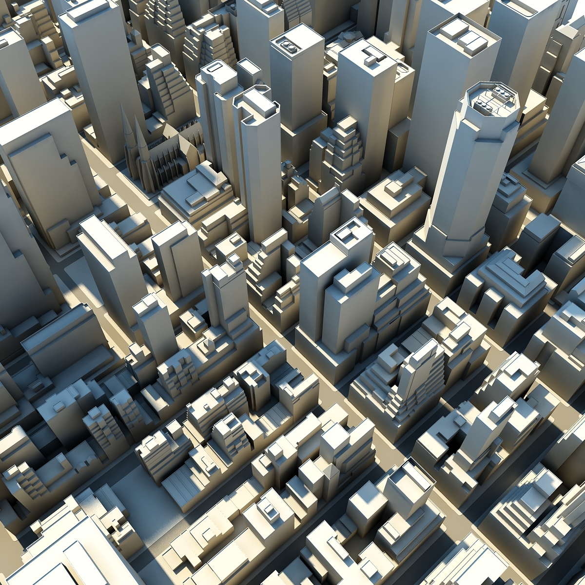 new york manhattan block 3d model