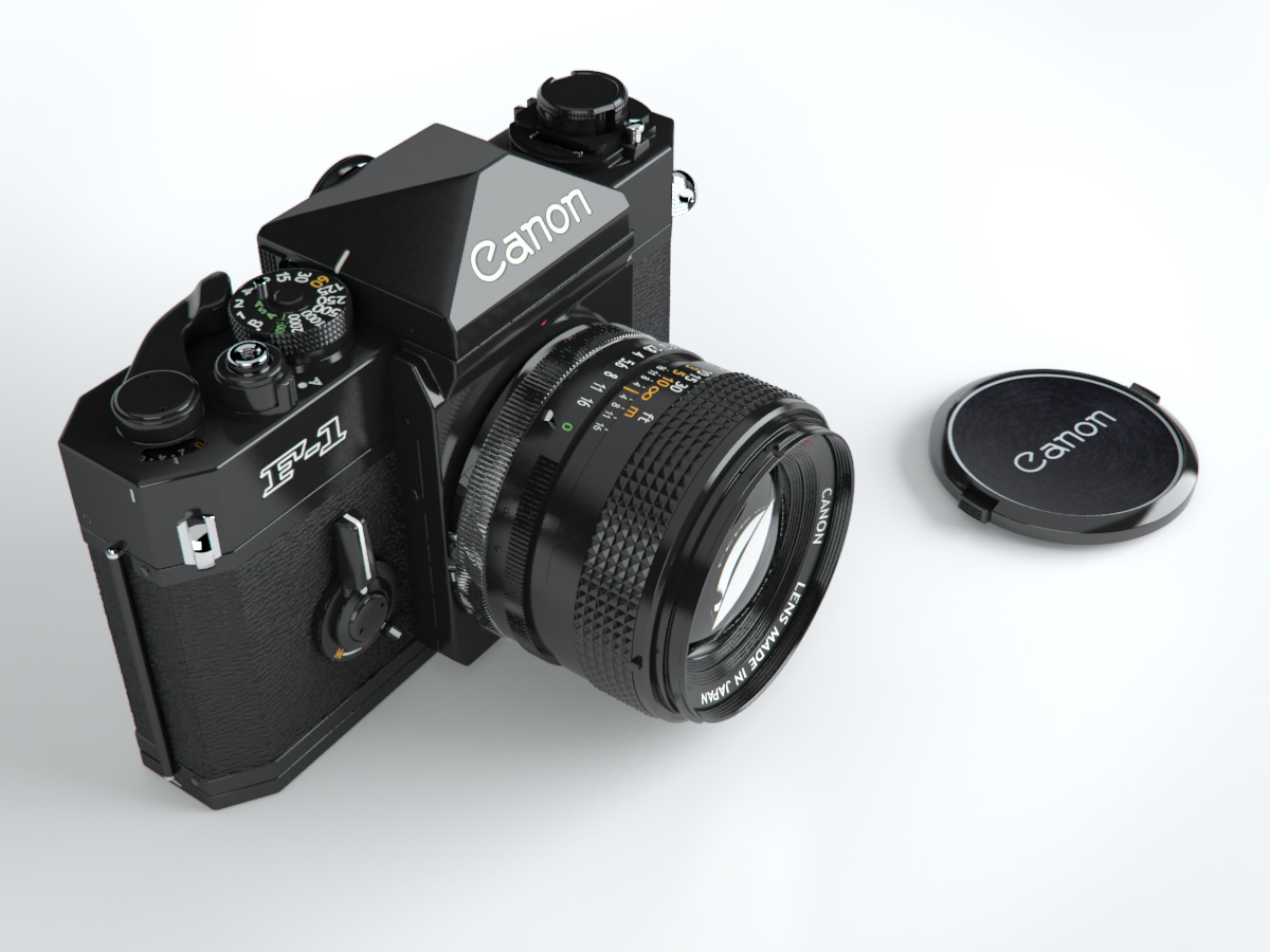 3d canon f1 camera model