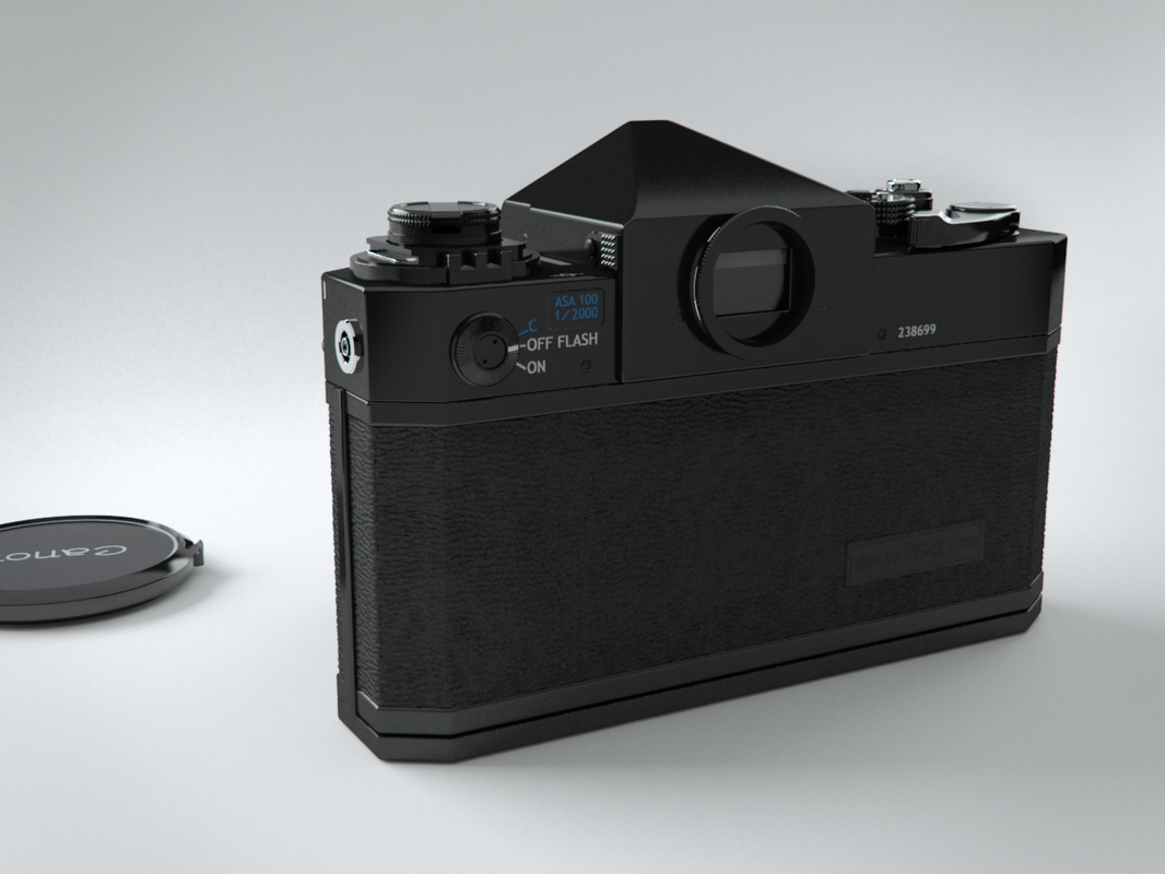 3d canon f1 camera model