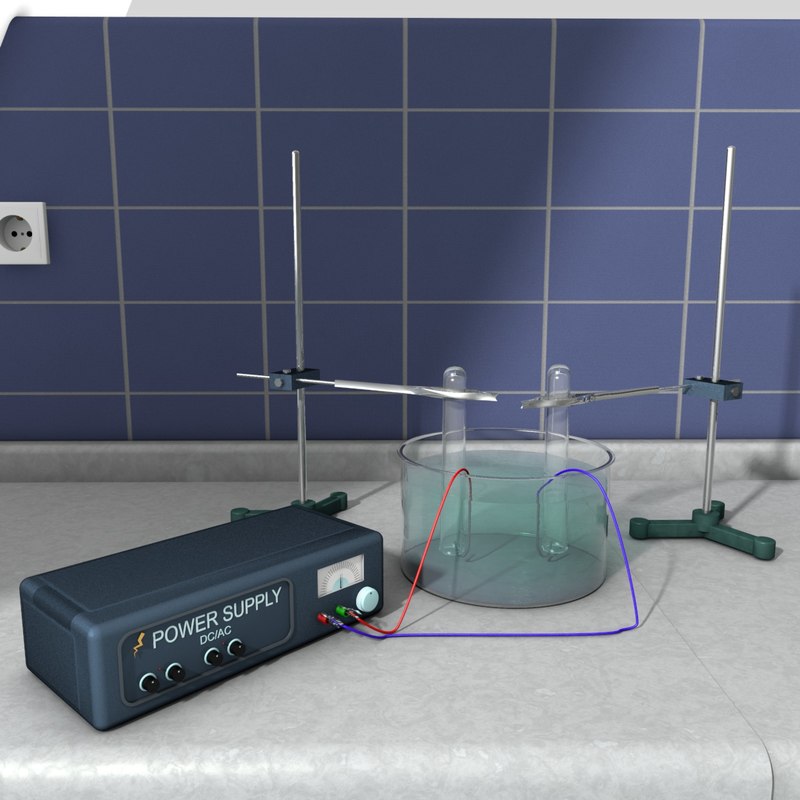 3d model electrolysis waters