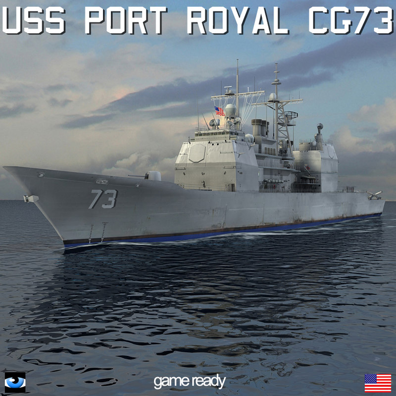 uss port royal cg-73 3d 3ds