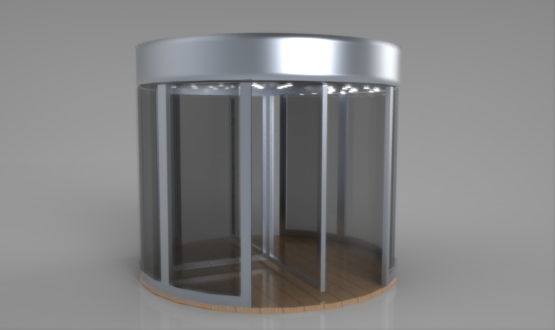 3d revolving door model