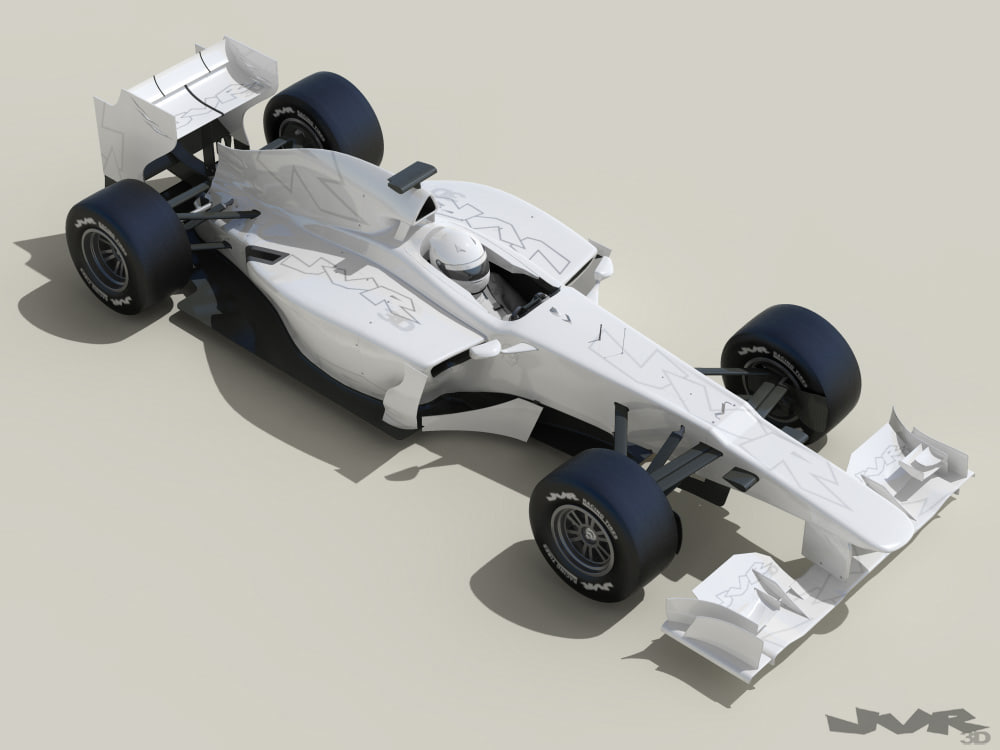 generic f1 race car 3d max