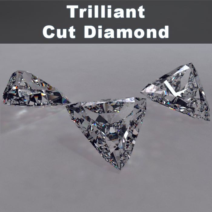 trilliant cut diamonds 3d max