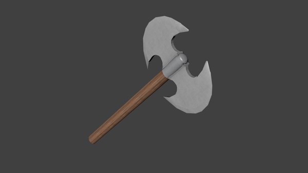 3d model blender medieval battle axe