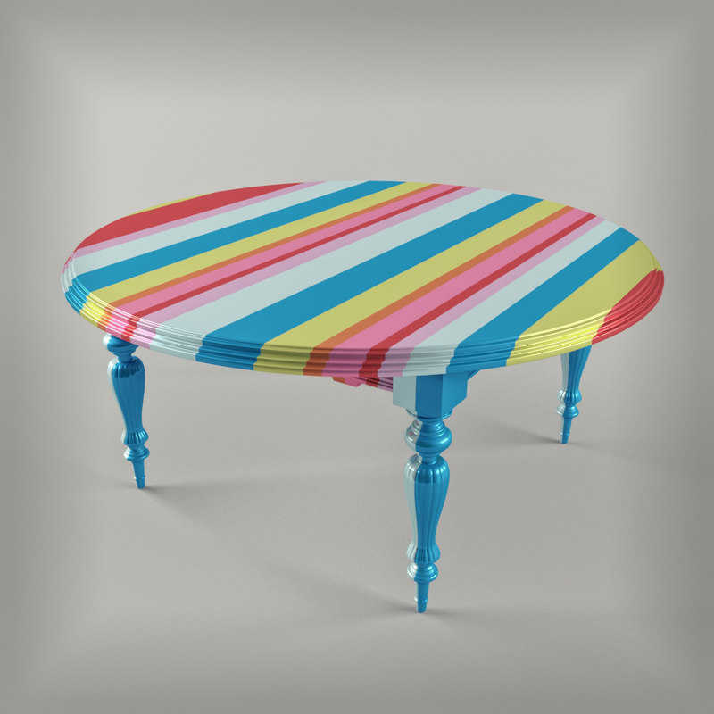 striped table 3d max
