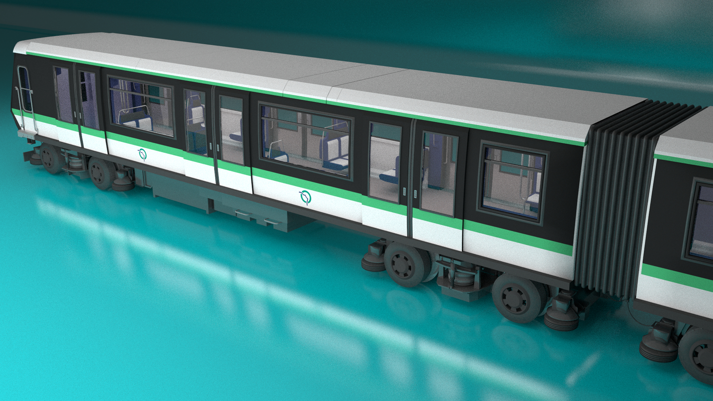 paris subway train obj