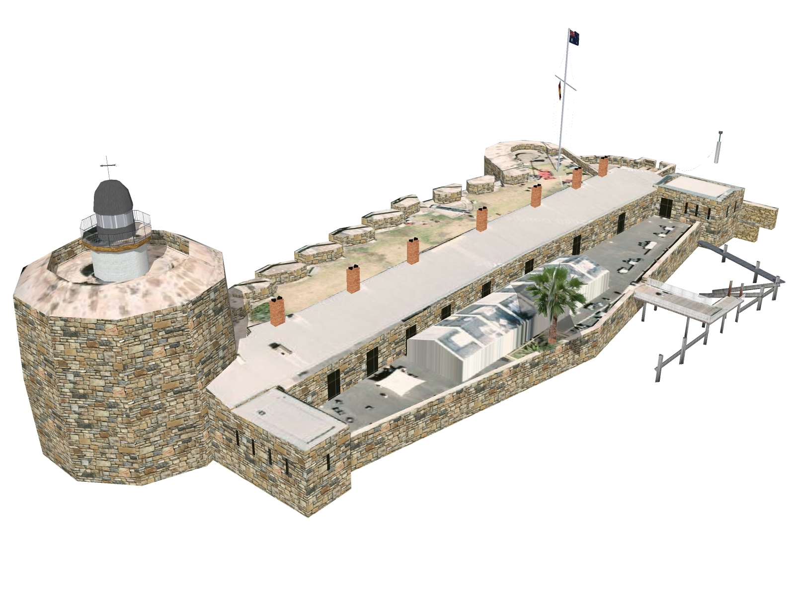 fort denison 3d model