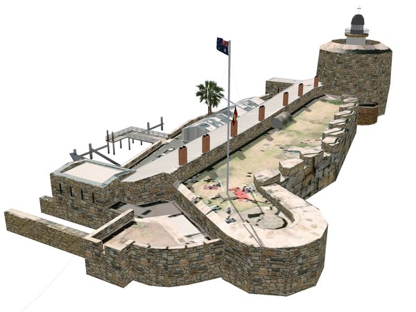 fort denison 3d model