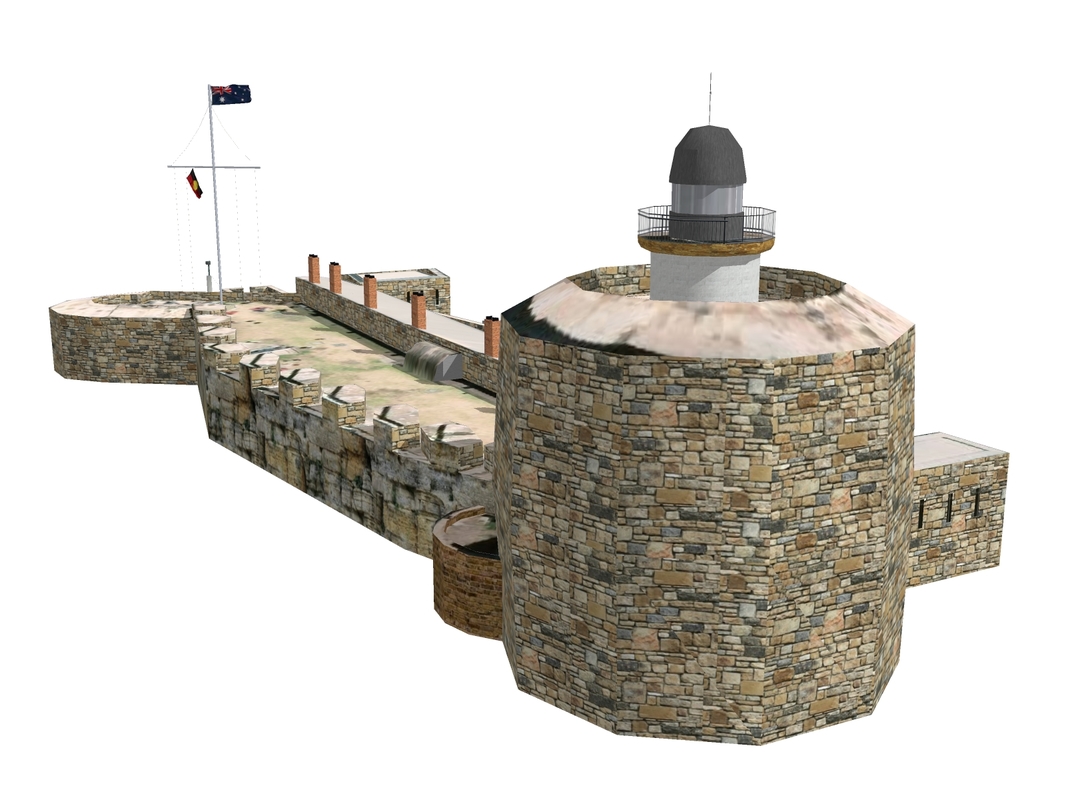 fort denison 3d model