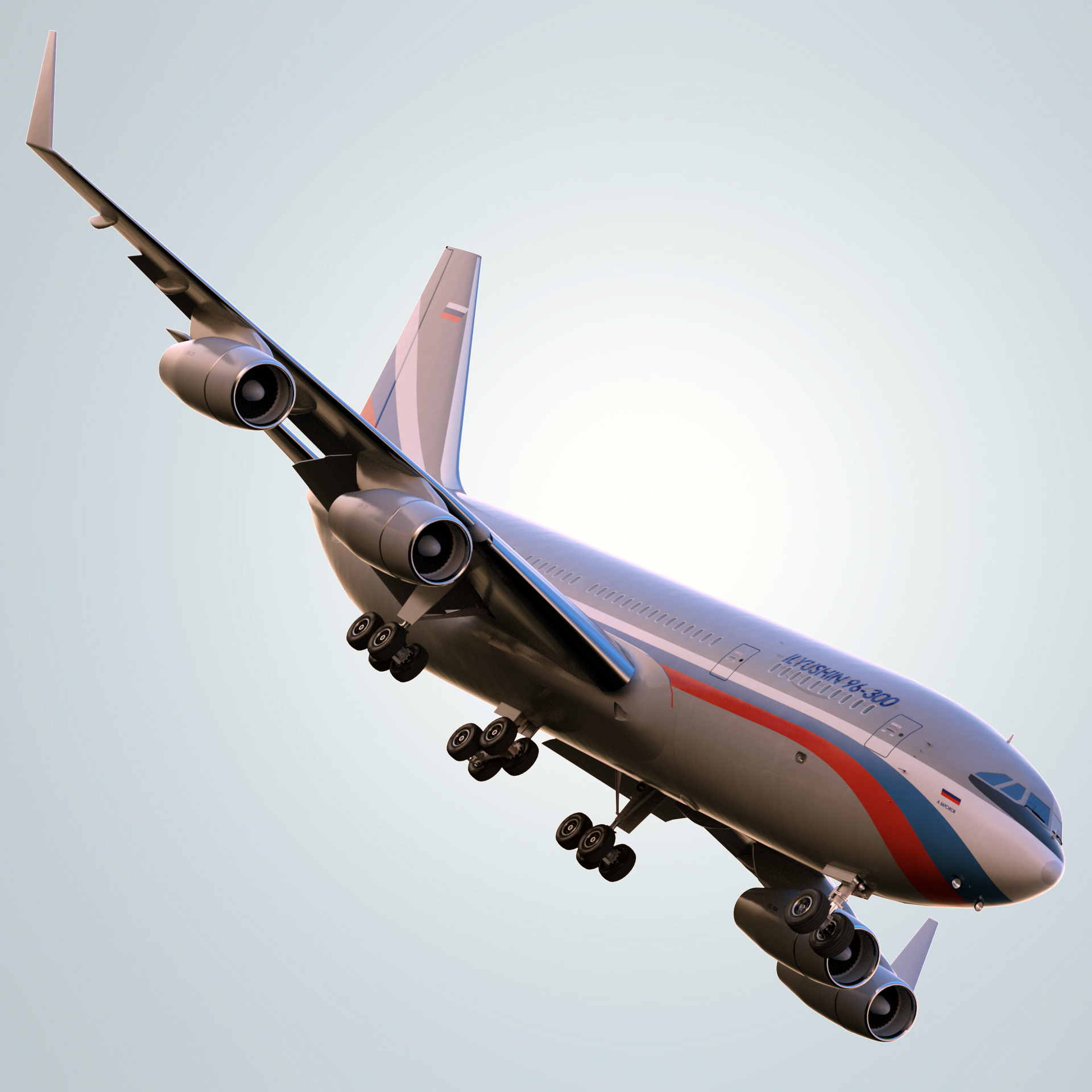 3d ilyushin il-96-300 model