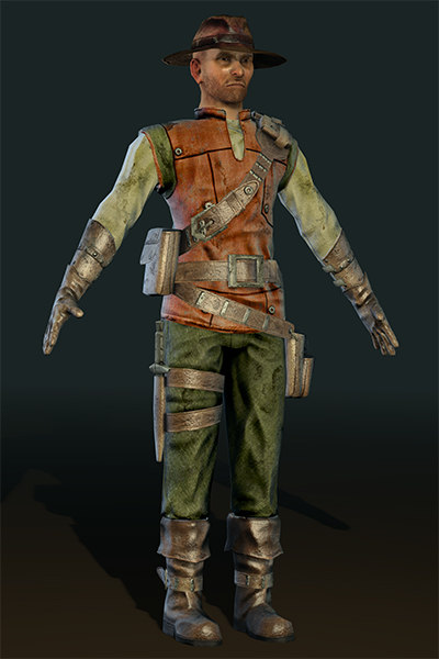 hunter character 3d 3ds