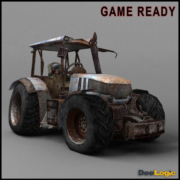 rusty tractor 3d
