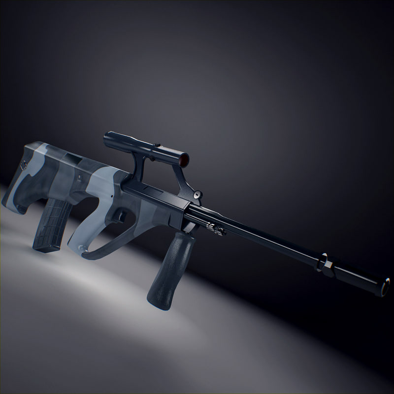 3d steyr aug assault rifle model