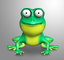 3d frog character physique