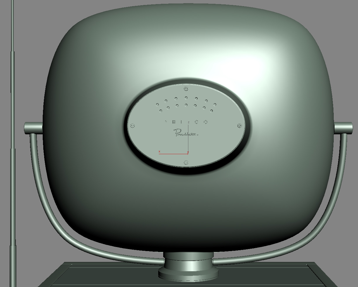 3d model retro tv philco predicta