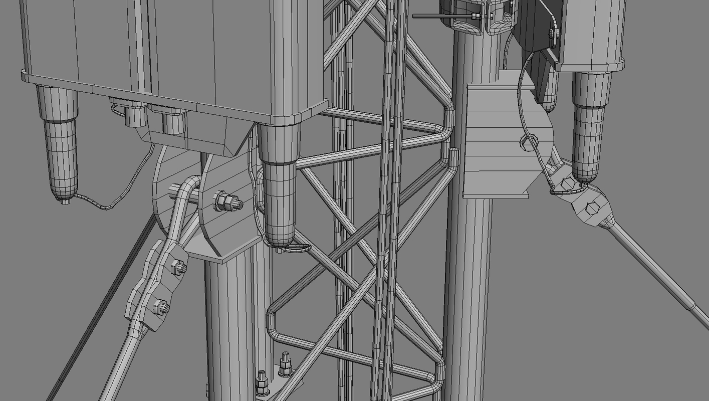 cell antenna tower 3d model