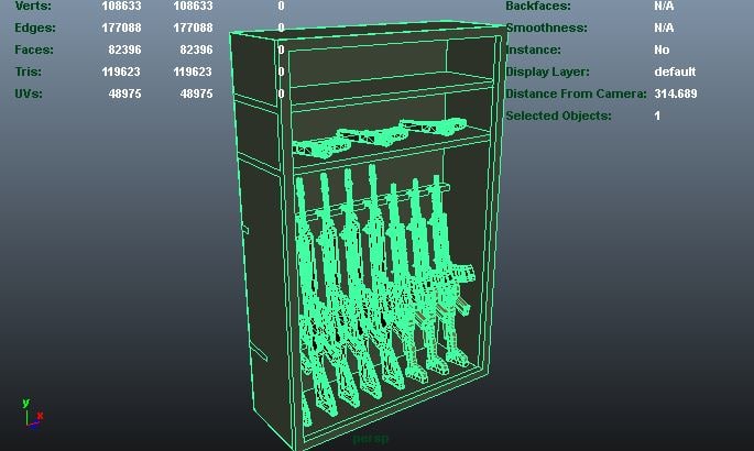 weapons rack 3d ma