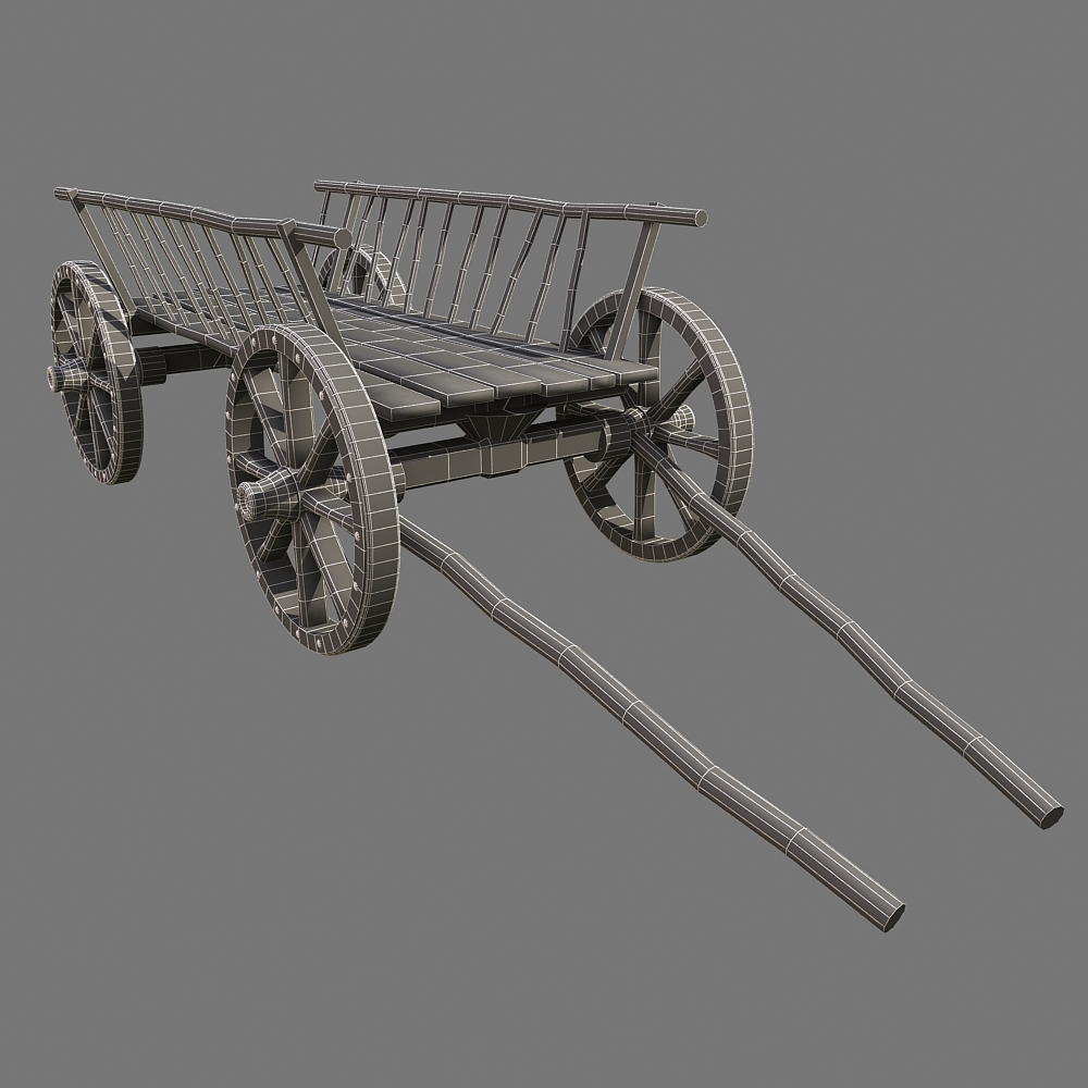 wooden cart