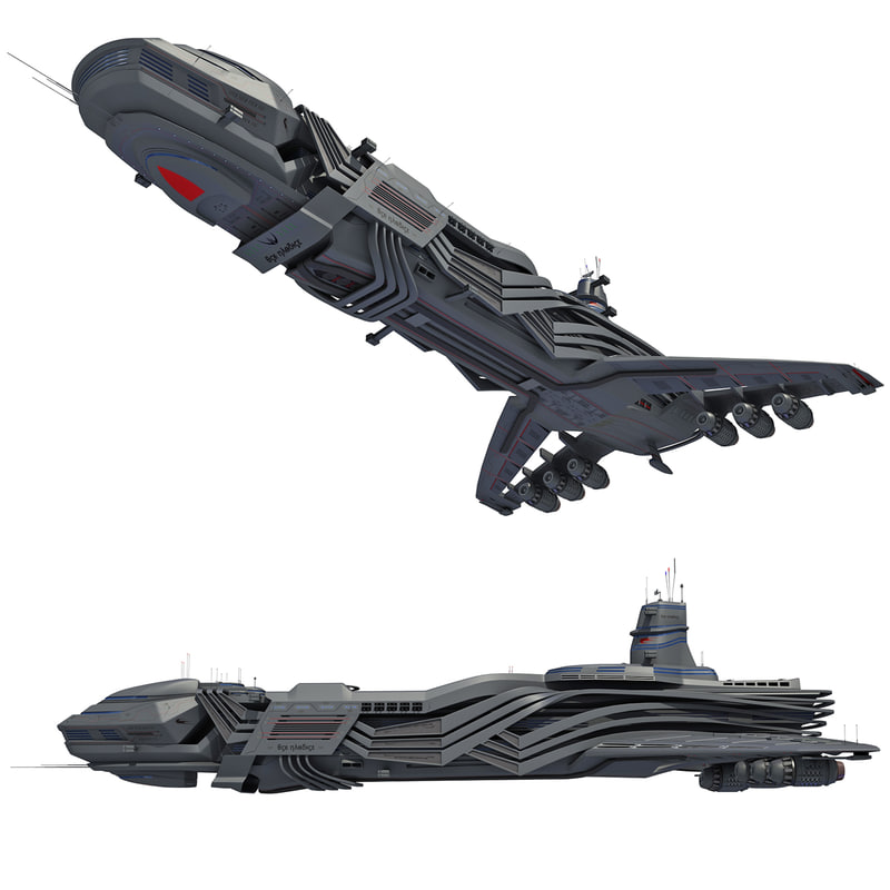 spaceship mothership 3d model