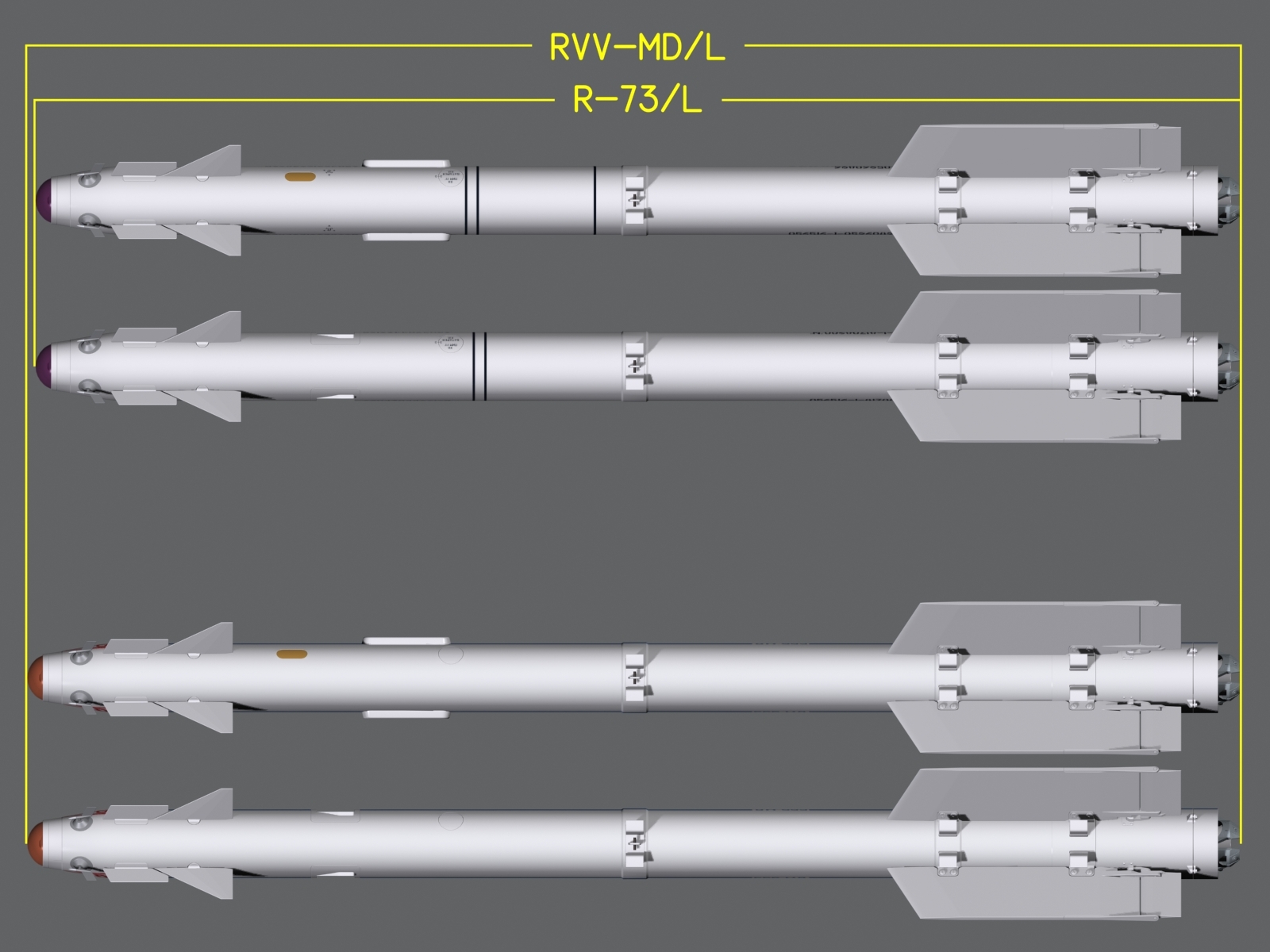 3d r-73 family missiles