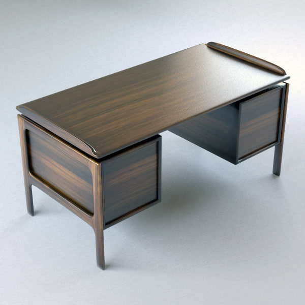 3d model vintage desk