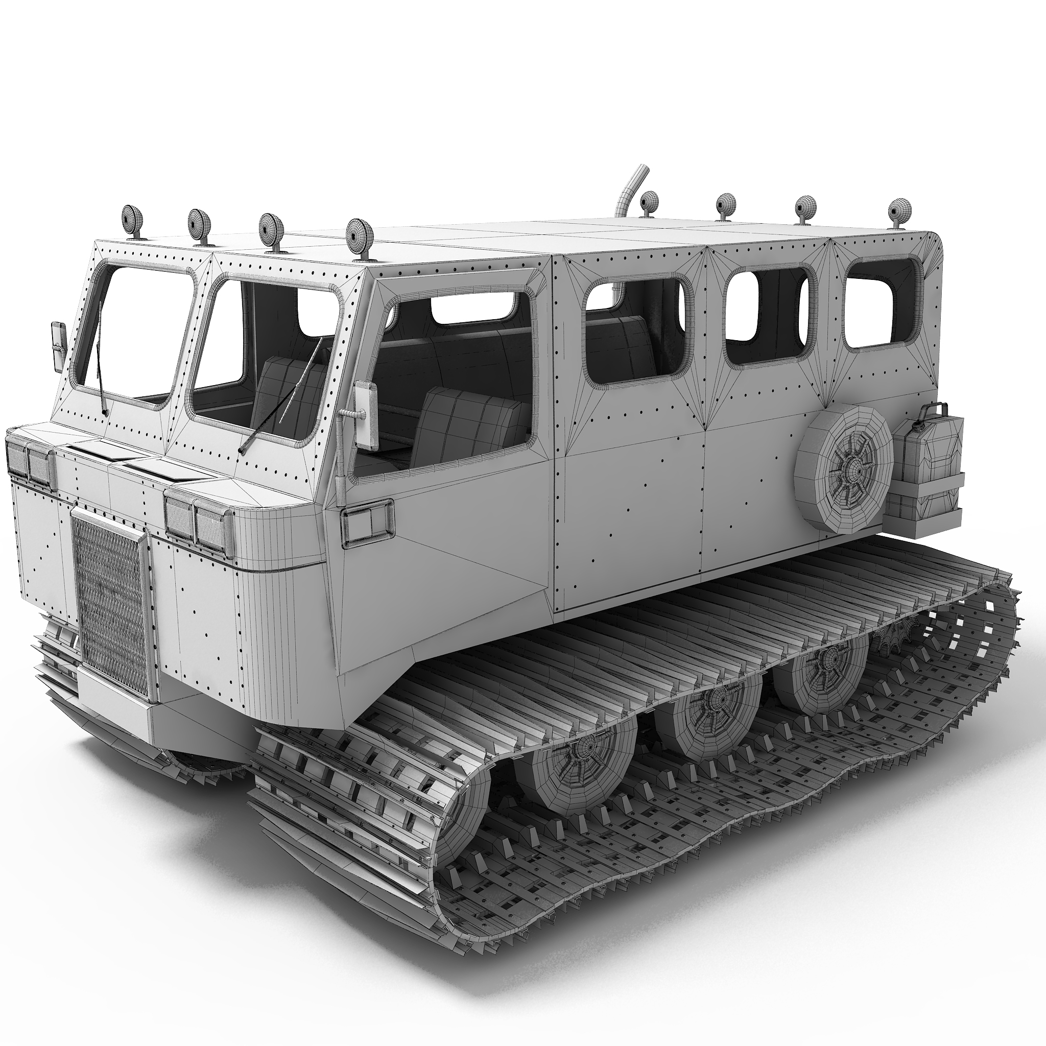 snowcat snow thiokol 3d model