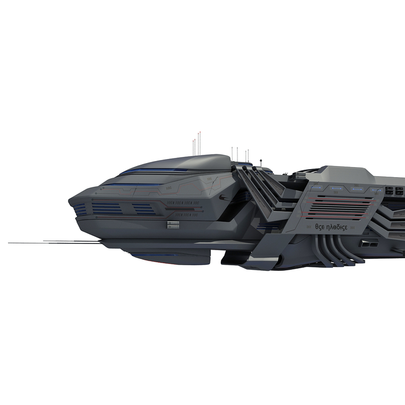 spaceship mothership 3d model