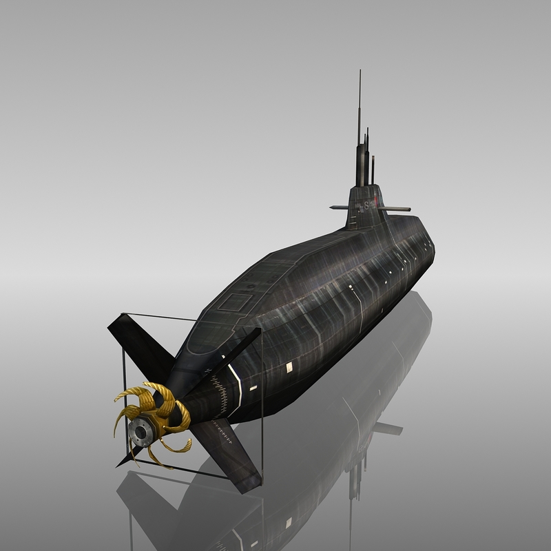 3d model type 212 submarine u-32