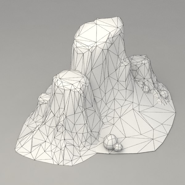 3d set canyon polys model