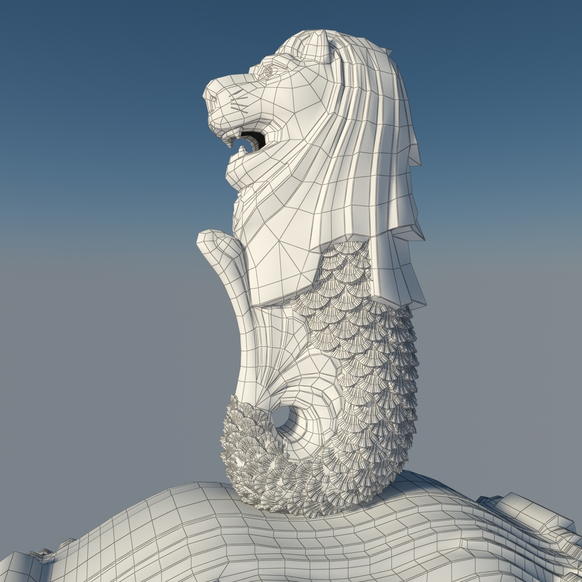 3d max merlion statue 3d max merlion statue