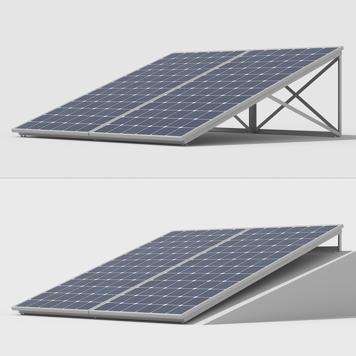 3d model solar panels