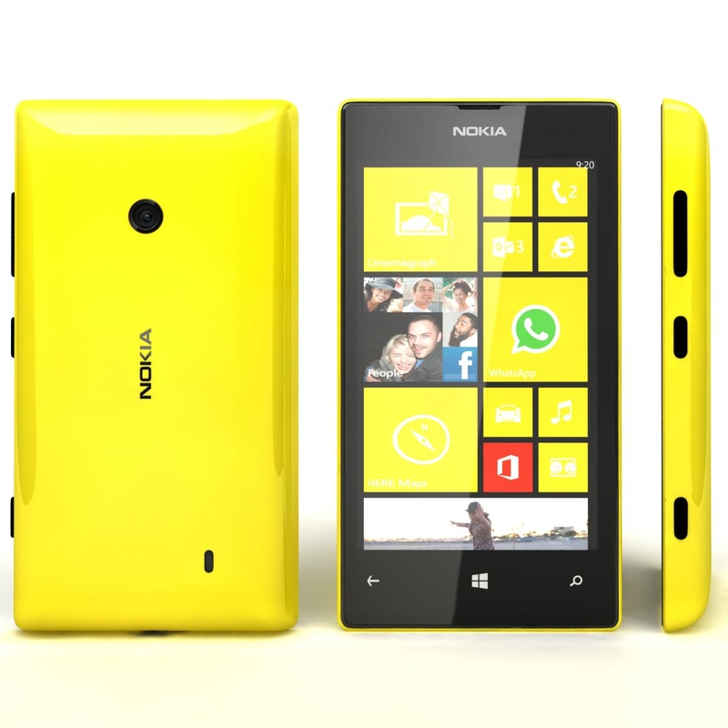 nokia lumia 520 yellow 3ds