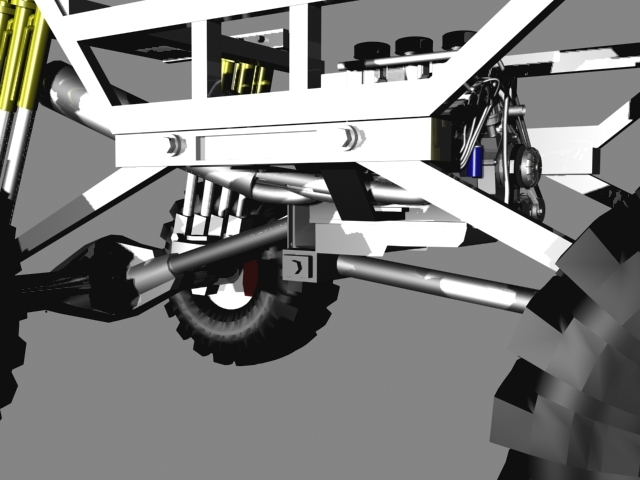 3d monster truck 4x4 frame