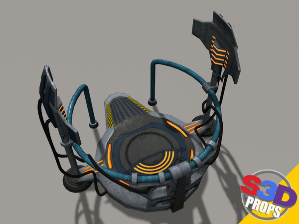 sci-fi teleporter 3d max