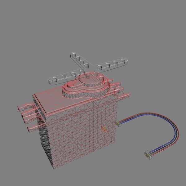 3d model of servo motor