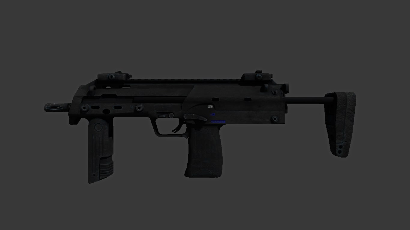 mp7 sub machine gun 3d model