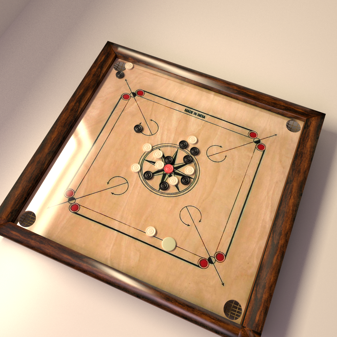 carrom board 3d model