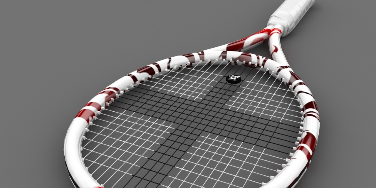3d model custom tennis racket