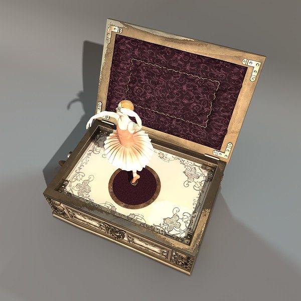 ballerina music box 3d model