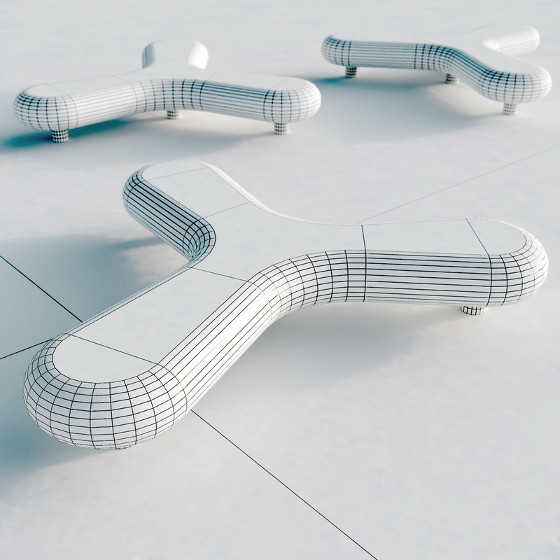 modelo 3d Banco de Boomerang Escofet - TurboSquid 759410