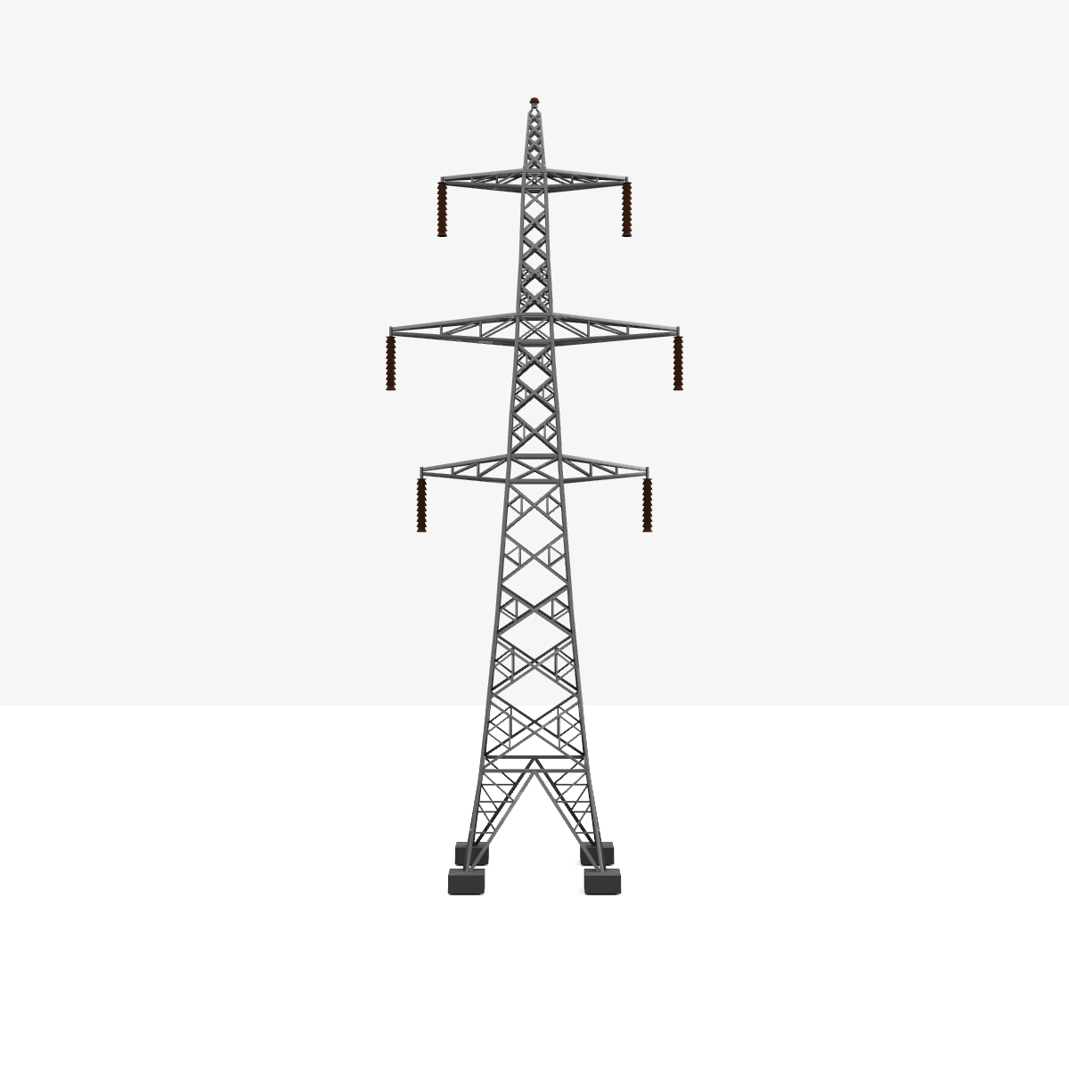 3d tower electricity pylon uk