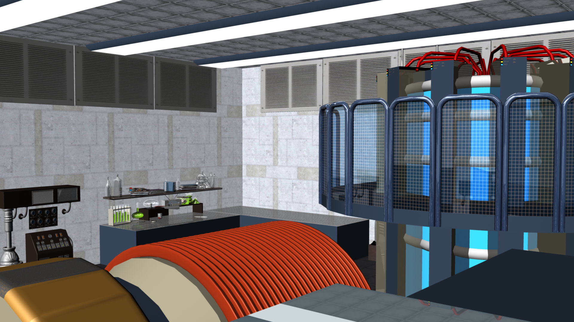 3d model science laboratory